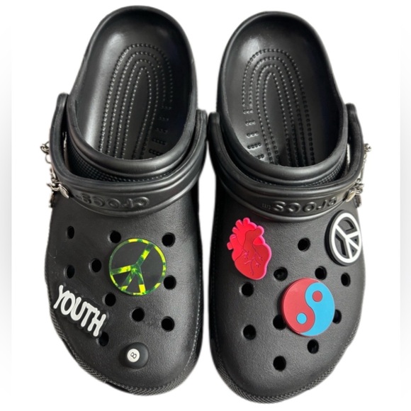 CROCS | Shoes | Crocs Classic Create Your Peace Clog Black Limited ...